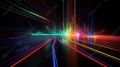 ฉากลำแสงอัลตราไวโอเลตที่น่าทึ่งพร้อมเส้นเลเซอร์นามธรรม 3dของแสงนีออนตัดกับความมืด ดาวน์โหลดพื้น