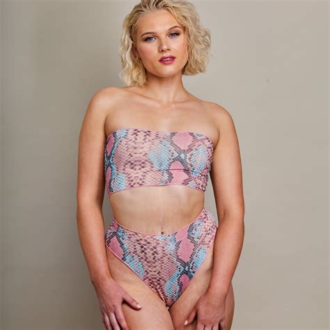 Sale End Of Line Bandeau Tan Through Bikini Set Swimsara Swimwear