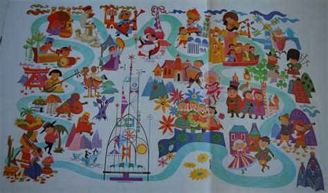 Its A Small World Illustrated Map Disney Concept Art Disney Art