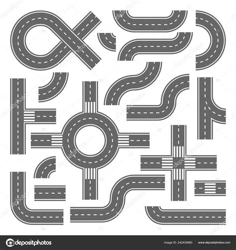 Descargar Elementos De Diseño De Caminos De Asfalto Para El Mapa De
