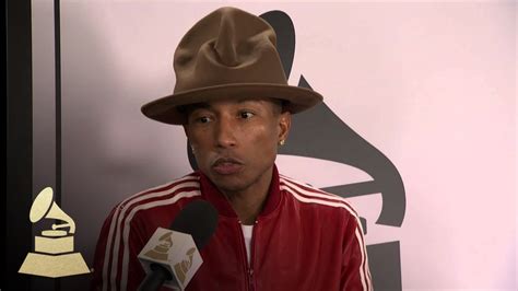 Pharrell Interview At 56th Grammy Wrap Up Show Grammys Youtube