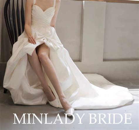 フィッシュテール タフタ ウェディングドレス Minlady Bride