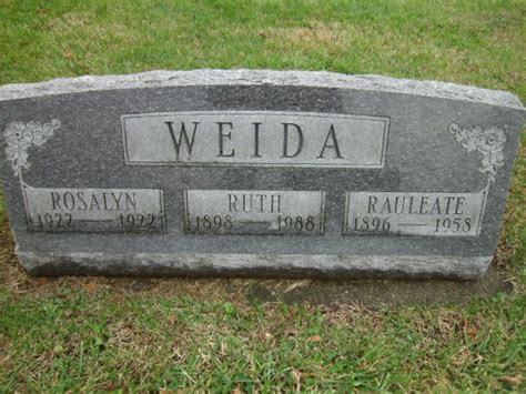 Rauleate Curtis Weida 1896 1958 Find A Grave Memorial
