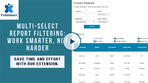 Yvthinkers Show Or Hide Report Columns Caspio Marketplace