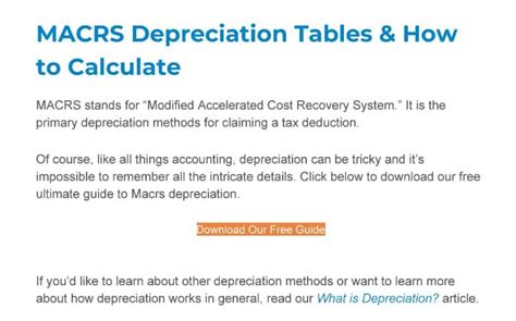 Macrs Depreciation Tables And How To Calculate