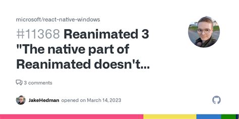 Reanimated 3 The Native Part Of Reanimated Doesnt Seem To Be