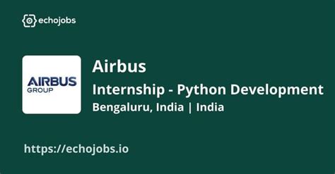 Airbus Is Hiring Internship Python Development Bengaluru India India Python Numpy Flask
