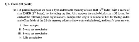 Solved Q Cache Points A Points Suppose We Have Chegg