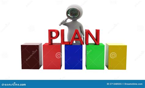 3d man searching plan concept stock illustration illustration of