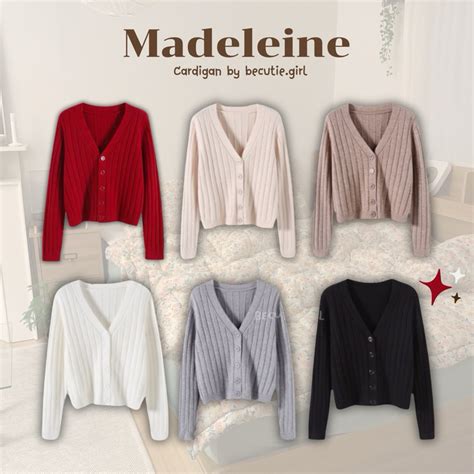 Madeleine Cardigan • พร้อมส่ง • เสื้อคลุมแขนยาว คาร์ดิแกนไหมพรม