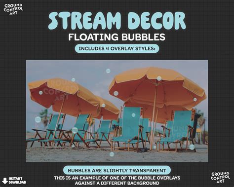 Floating Bubbles Animated Overlay Transparent Animation For Streaming Loop Of Underwater