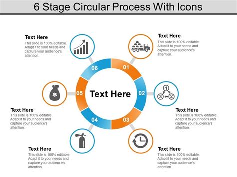 6 Stage Circular Process With Icons PowerPoint Slide Presentation Sample Slide PPT