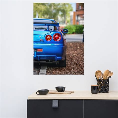Nissan R Skyline GTR In Bayside Blue Print Matte Paper Poster Free Shipping Etsy