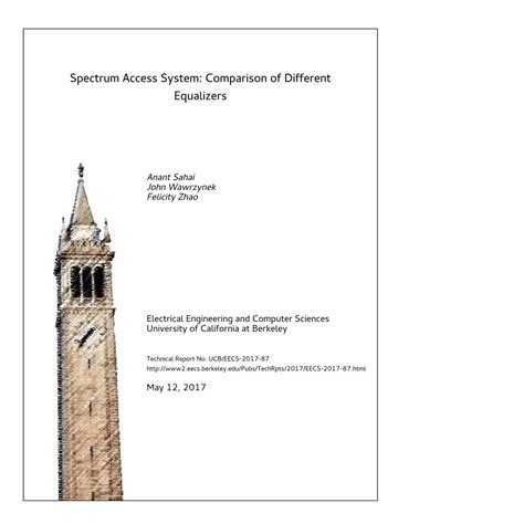 Pdf Spectrum Access System Comparison Of Different Equalizers