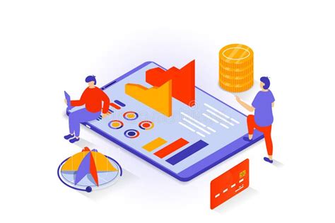 Business And Marketing Concept In 3d Isometric Design People