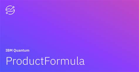 Productformula Ibm Quantum Documentation