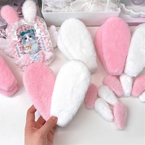 1pcs ตุ ๊ กตากระต ่ ายหูการ ์ ดตกแต ่ งของขวัญบรรจุภัณฑ ์ Handmade