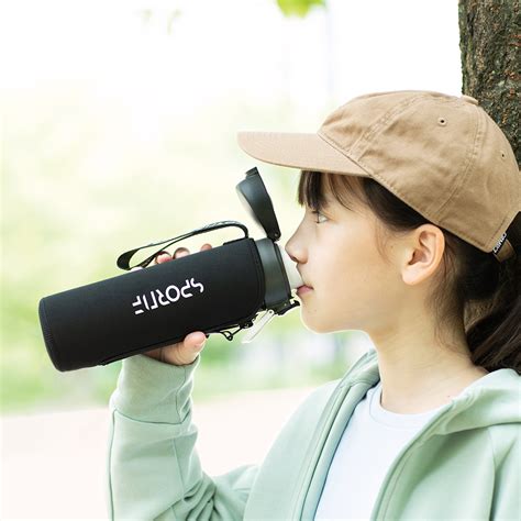 【日本孔雀 Peacock】戶外運動 鎖扣式彈蓋 不鏽鋼 保冷保溫杯500ml 黑紫附拉鍊手提杯套 全聯全電商