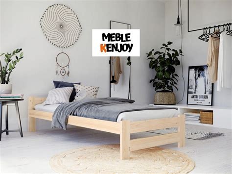 Łóżko drewniane z materacem sosnowe Wysyłka Producent Solidne Szczecin Dąbie OLX pl
