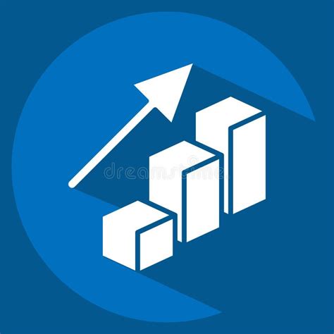 Icon Bar Chart Related To 3d Visualization Symbol Long Shadow Style Simple Design Editable