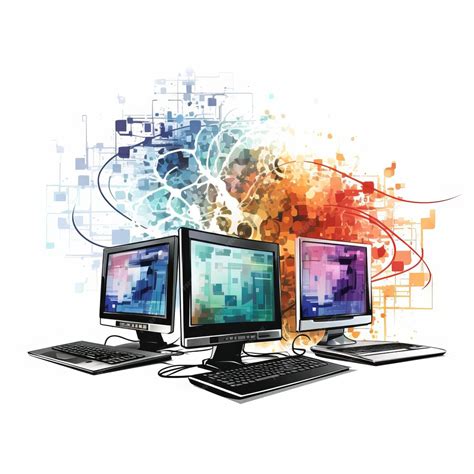 Premium Ai Image Collaborative Computing Four Cuttingedge Computers Mastering An Algorithm On