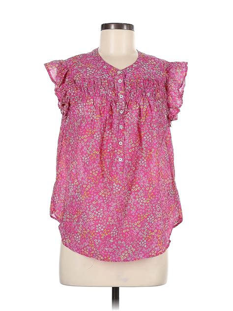 Xirena Pink Short Sleeve Blouse Size M 78 Off Thredup