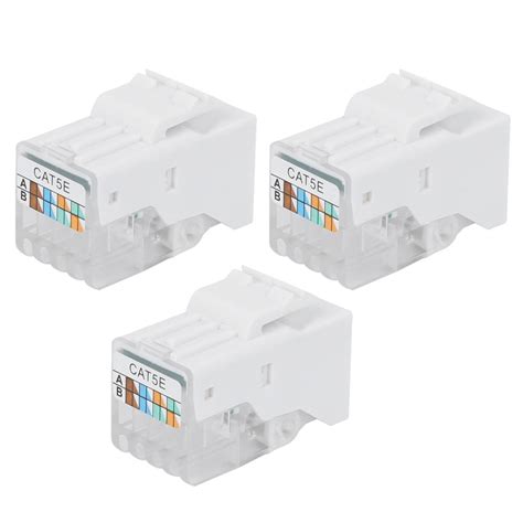 3pcs Rj45 Module Cat5e Tool Free Computer Networks Information