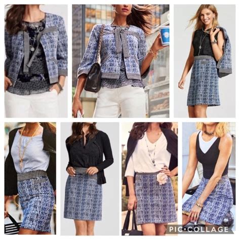 Old Money Cabi Tweed Jacket And Skirt Suit Set Coco C Gem