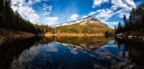 Imagen gratis Árboles agua maderas nube ambiente lago paisaje montaña naturaleza