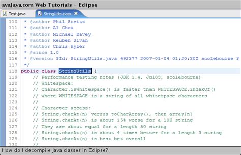 How Do I Decompile Java Classes In Eclipse Web Tutorials Avajava