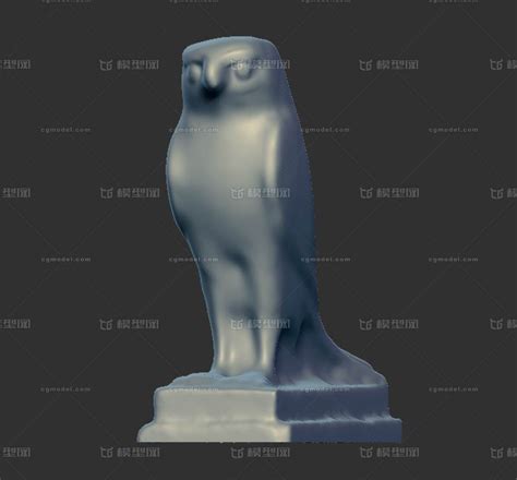 猫头鹰 雕塑模型 飞禽模型库 Zbrushztlzbp模型下载 Cg模型网