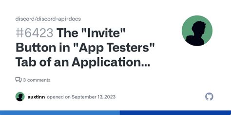 The Invite Button In App Testers Tab Of An Application Does Not