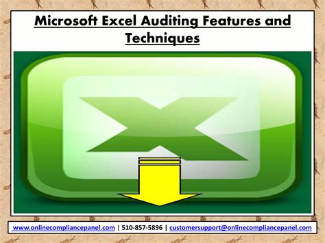 Microsoft Excel Auditing Features And Techniques Ppt