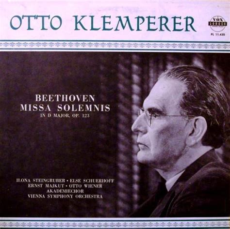 Ludwig Van Beethoven Vienna Symphony Orchestra Otto Klemperer Missa Solemnis In D Major