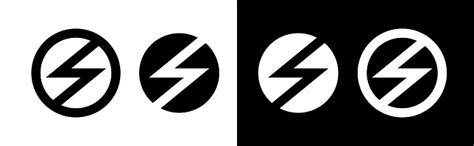 Icône Lightning Dans Un Cercle Symbole De Lélectricité Et De La Charge