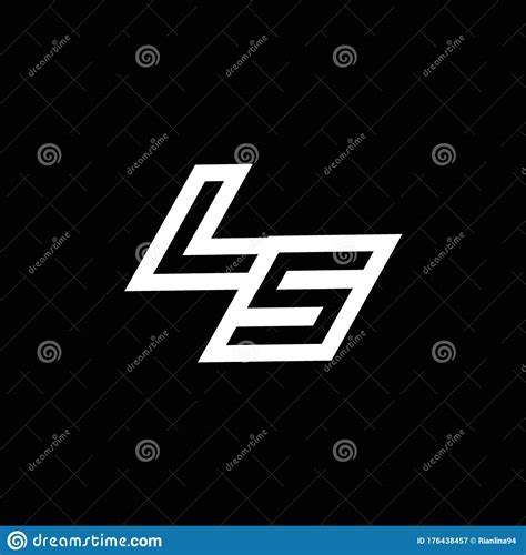 LS Logo Monogram With Up To Down Style Negative Space Design Template