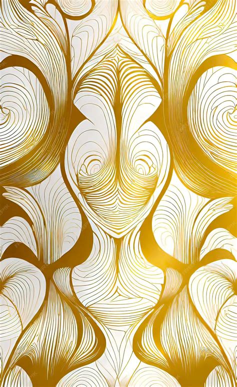 Premium Photo Vector Illustration Modern Simple Geometric Vector Seamless Pattern With Golden