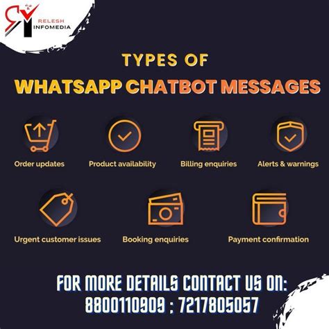 Types Of Whatsapp Chatbot Chatbot Customer Engagement Messages