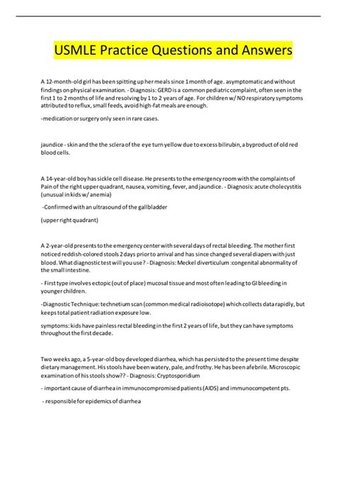 Usmle Practice Questions And Answers Usmle Stuvia Us