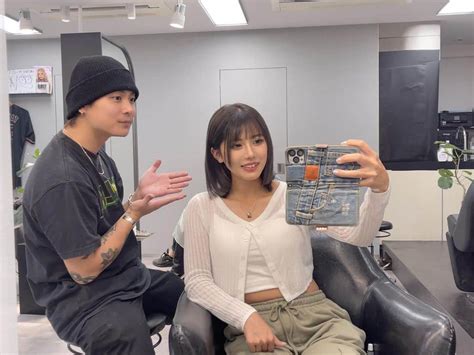 めいちゅんさんのインスタグラム写真 めいちゅんinstagram「エスコン前に髙部さんにカラーとカットお願いしました🥹 いつも有難う