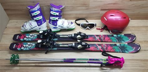 Komplet Narty Salomon 120cm Buty R 36 5 Kask Kijki Gogle 15158800642