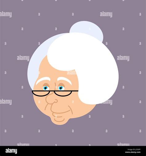 Grandmother Portrait Old Woman Face Crone Isolated Gammer With