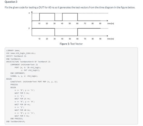 Solved Question Fix The Given Code For Testing A DUT For Chegg
