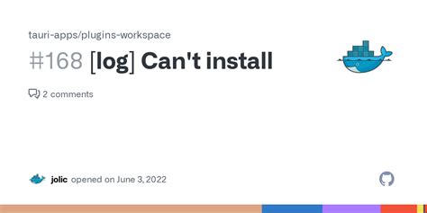Log Can T Install Issue 168 Tauri Apps Plugins Workspace GitHub
