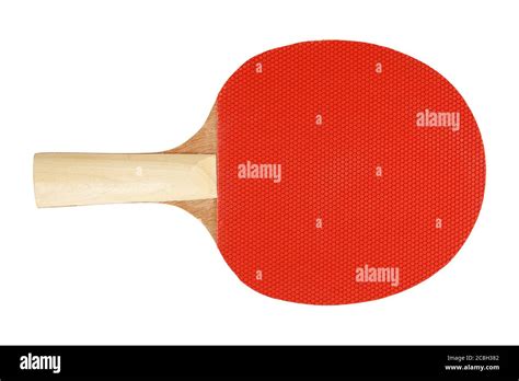 Red Ping Pong Racket Isolated On White Stock Photo Alamy