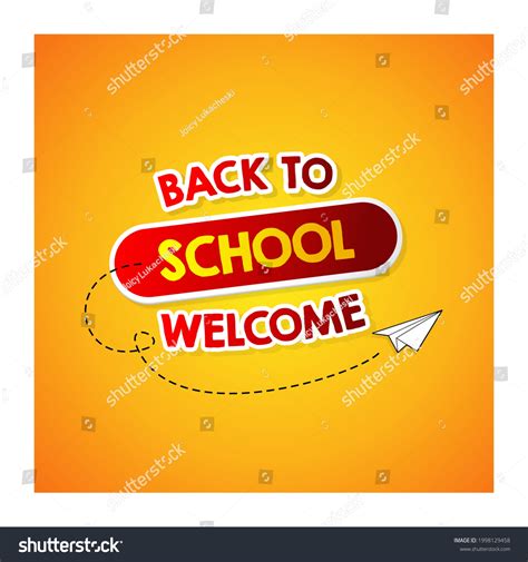 Welcome Back Class Template Vector Illustration Stock Vector Royalty