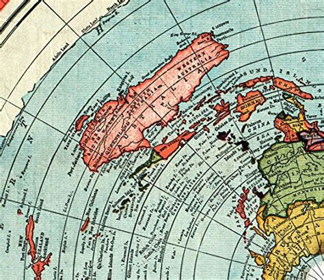 Flat Earth Map Gleason S New Standard Of World Large 24 X 36 High