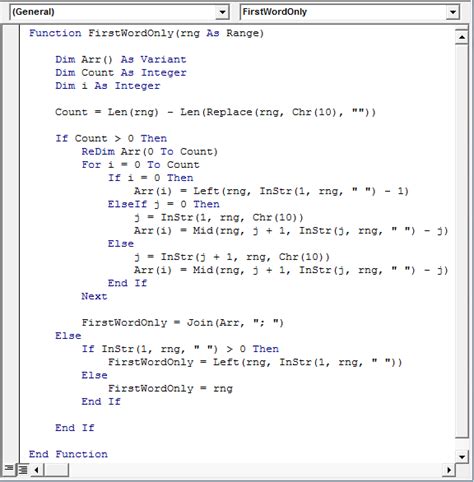 How To Get The First Word In Microsoft Excel