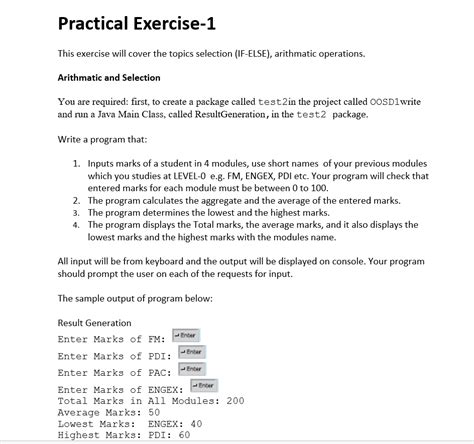 Solved Practical Exercise 1 This Exercise Will Cover The