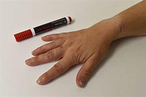 Opticz Uv Blacklight Reactive Large Tip Invisible Ink Marker Red